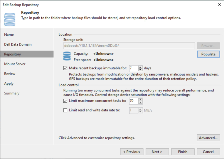 How To Configure Veeam Immutable Backup Repository With Data Domain
