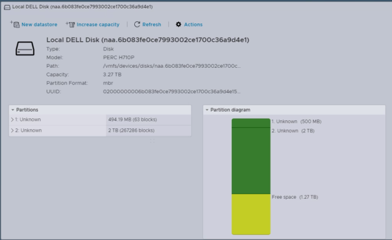 Creating Vmfs Datastore Fails With Failed To Update Disk Partitions For Vmfsdevicesdisks