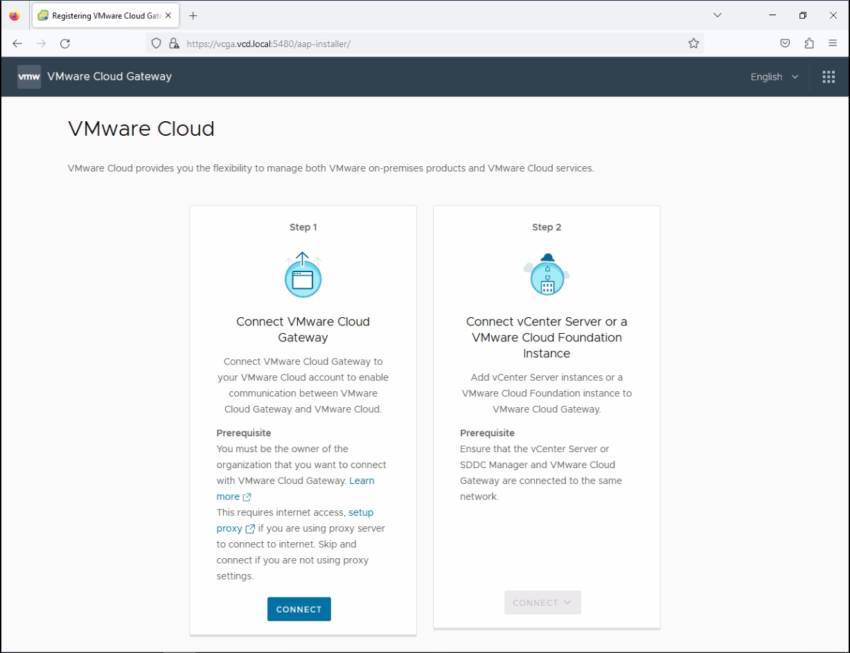 How to install VMware Cloud Gateway and Connect vCenter Servers ...