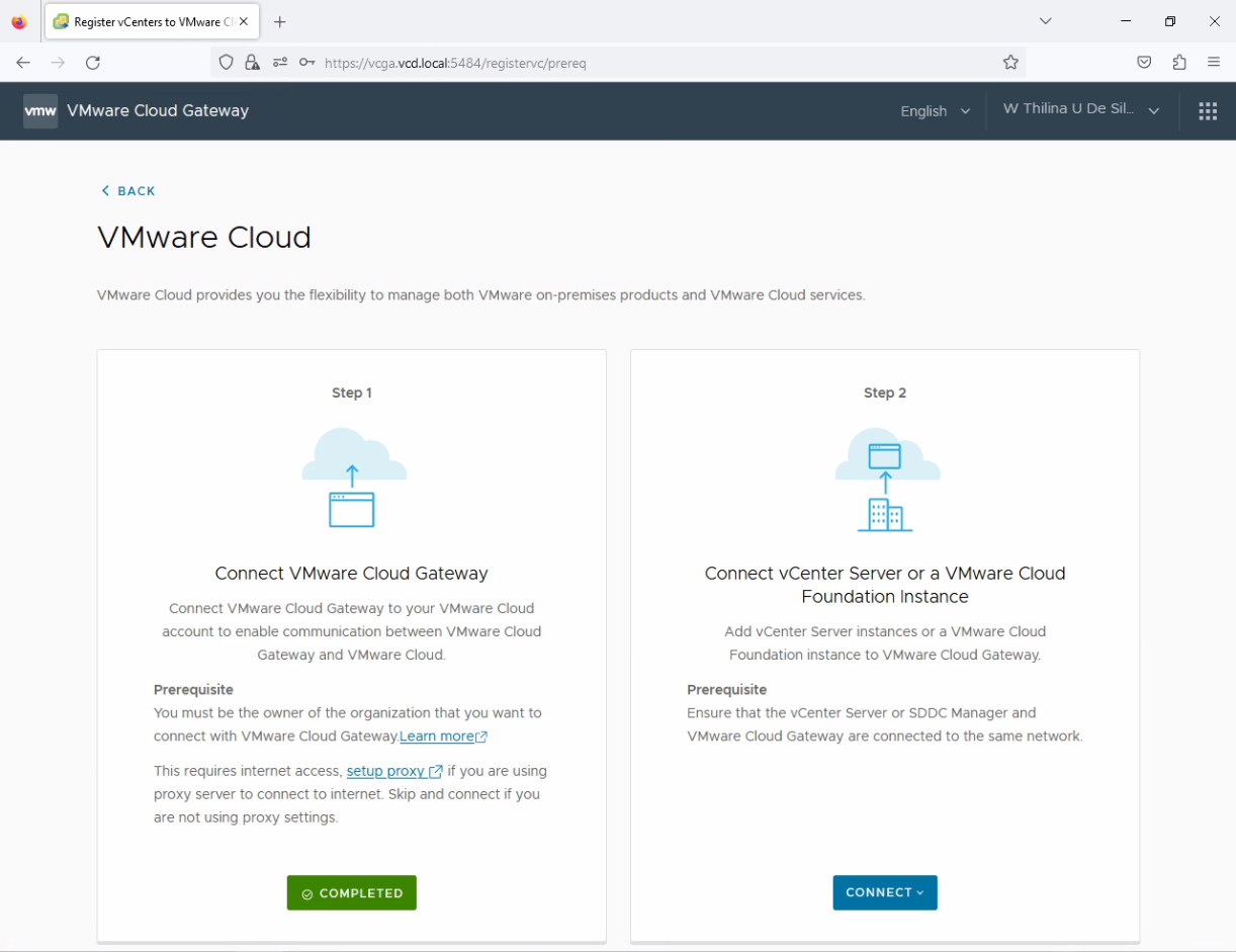 How To Install Vmware Cloud Gateway And Connect Vcenter Servers Vcloudies