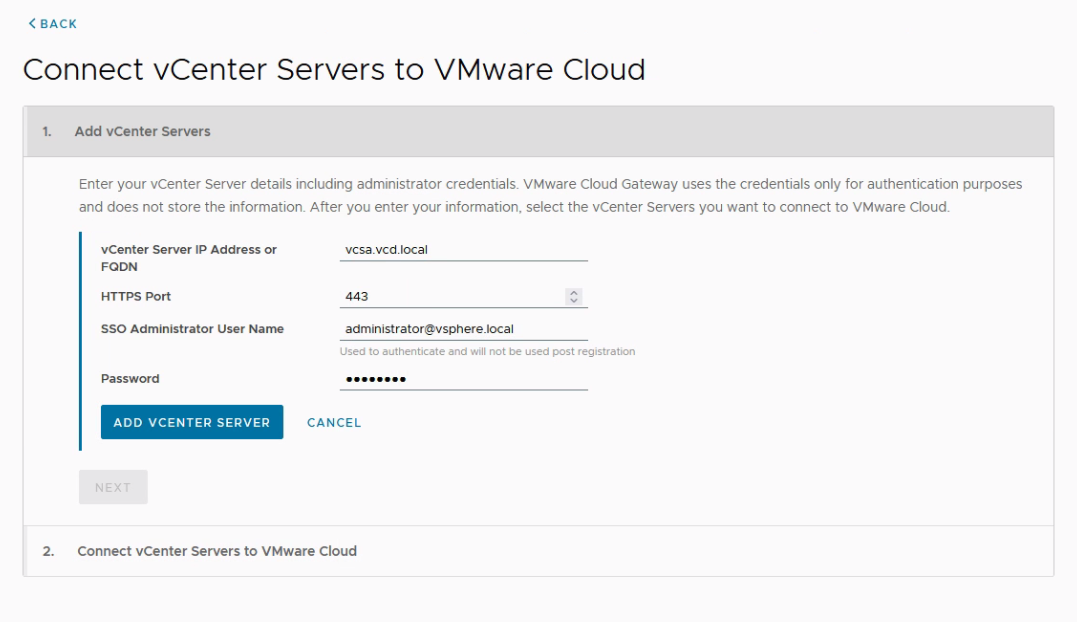 How To Install Vmware Cloud Gateway And Connect Vcenter Servers