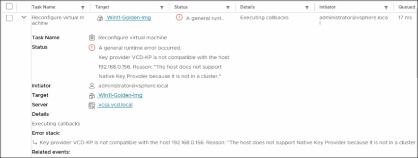 How to configure a vSphere Native Key Provider and use vTPM with VMs? - vCloudies