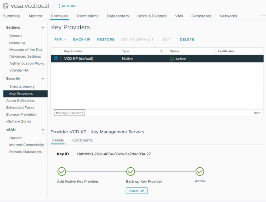 How To Configure A Vsphere Native Key Provider And Use Vtpm With Vms
