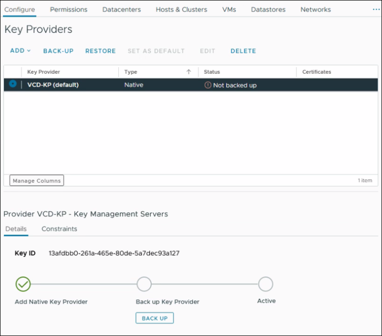 How to configure a vSphere Native Key Provider and use vTPM with VMs ...