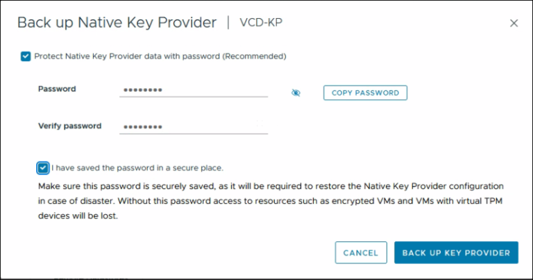 How to configure a vSphere Native Key Provider and use vTPM with VMs ...