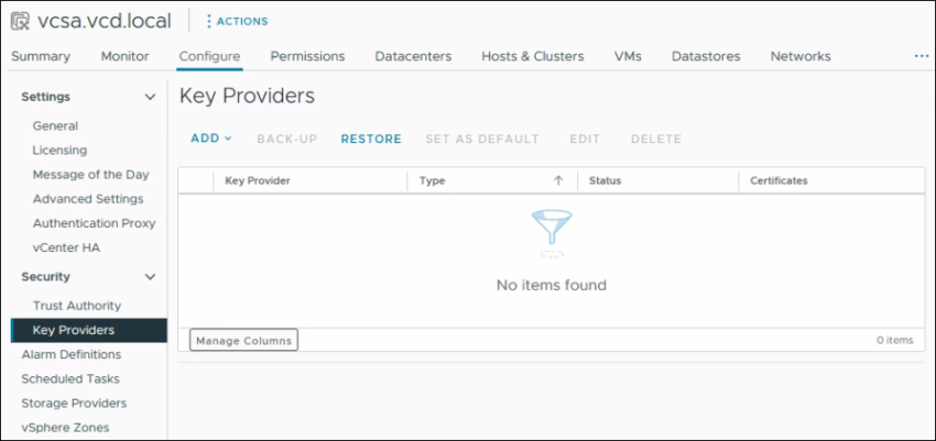 How to configure a vSphere Native Key Provider and use vTPM with VMs ...